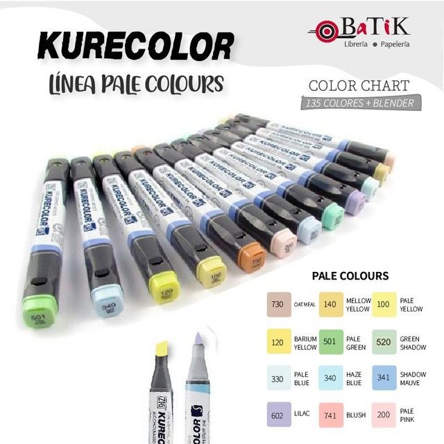 Kurecolor Marcador - Línea: Pale Colours (colores pálidos) - Batik ...